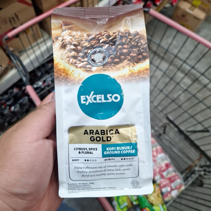 Jual EXCELSO Kopi bubuk ARABICA GOLD 200gram | Shopee Indonesia
