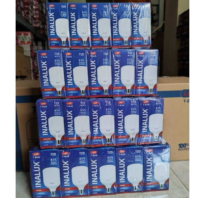 Jual BOHLAM LED / LAMPU LED MURAH INALUX PAKET 10 PCS | Shopee Indonesia