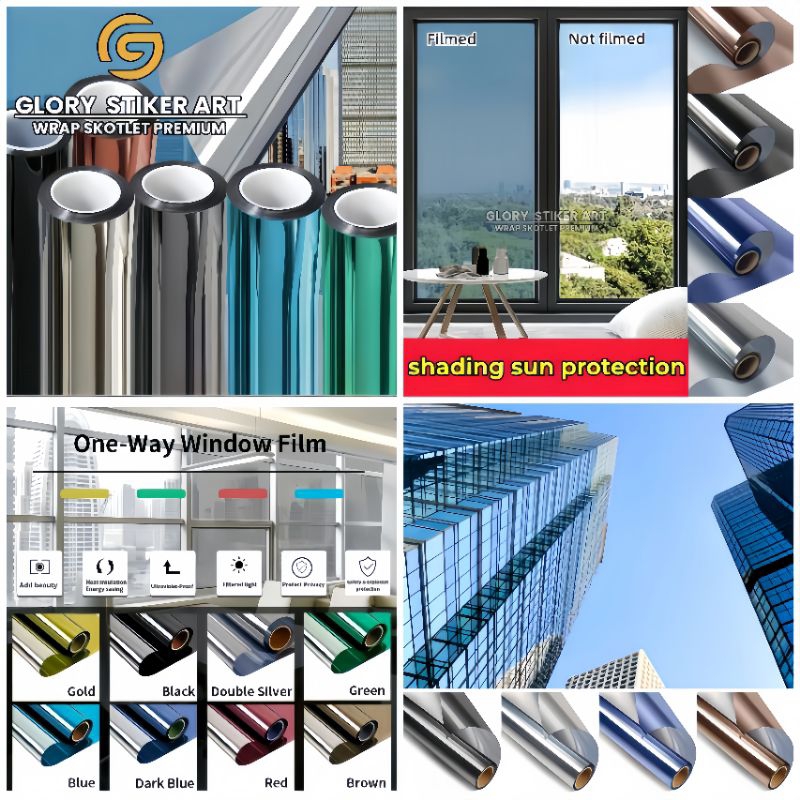Jual stiker kaca film cermin jendela rumah kantor mobil ruko dan gedung kaca film one way tidak ...