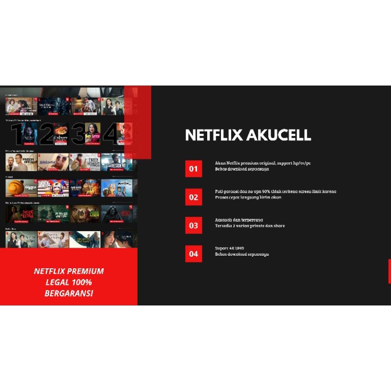 Jual NETFLIXXX PREMIUM 1 BULAN FULL GARANSI 4K | Shopee Indonesia