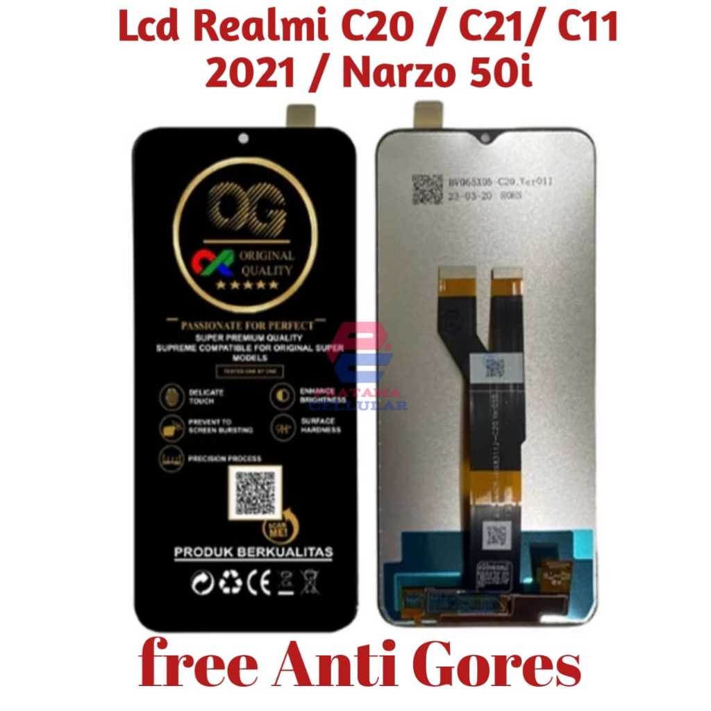 Jual LCD REALME C20 / C21 / C11 2021 OG ORI SUPER FULLSET | Shopee Indonesia