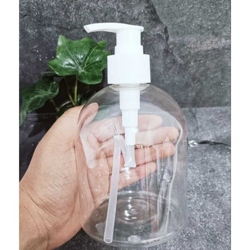 Jual Botol Pump 500 ml Tebal Oval Bening / Botol Kemasan Sabun / Botol Handsoap / Botol Kemasan ...