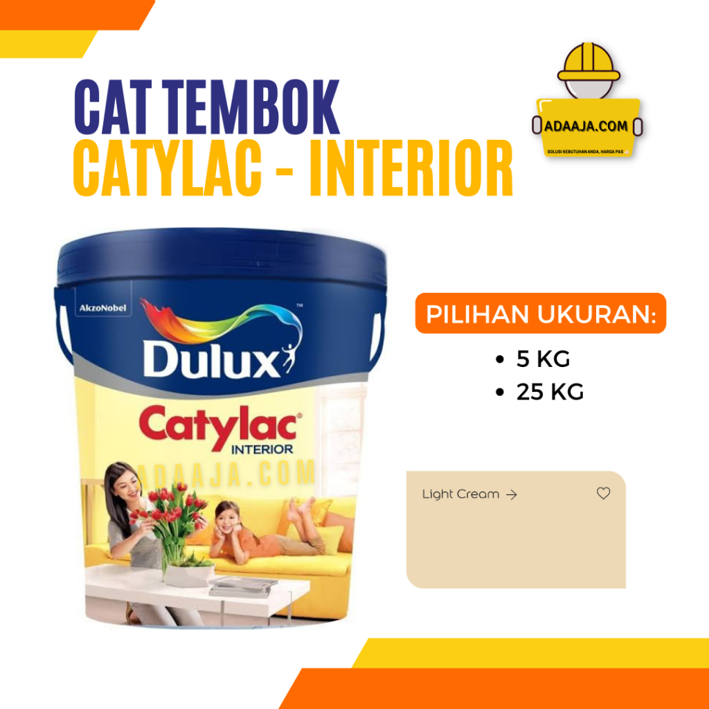 Jual Cat Tembok Interior Catylac Light Cream (44195) 5 KG / 25 KG ...
