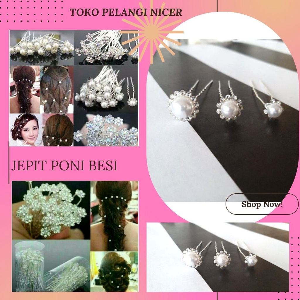 Jual SATU Cucuk Hiasan rambut hair pin tusuk konde sanggul Pita mutiara ...