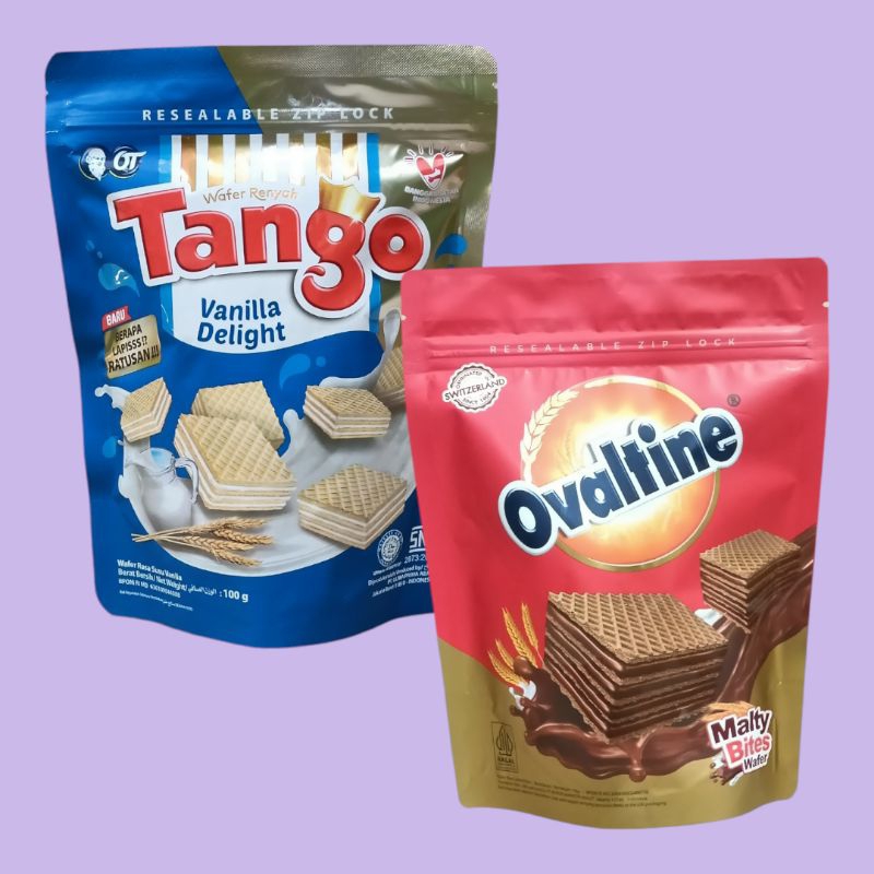 Jual Tango Wafer Vanila, Coklat 110gr & Ovaltine Wafer Malty Bites 100 ...