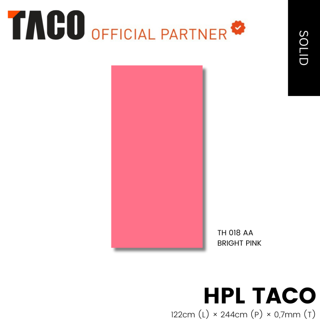 Jual HPL TACO SOLID TH 018 AA BRIGHT PINK | Shopee Indonesia