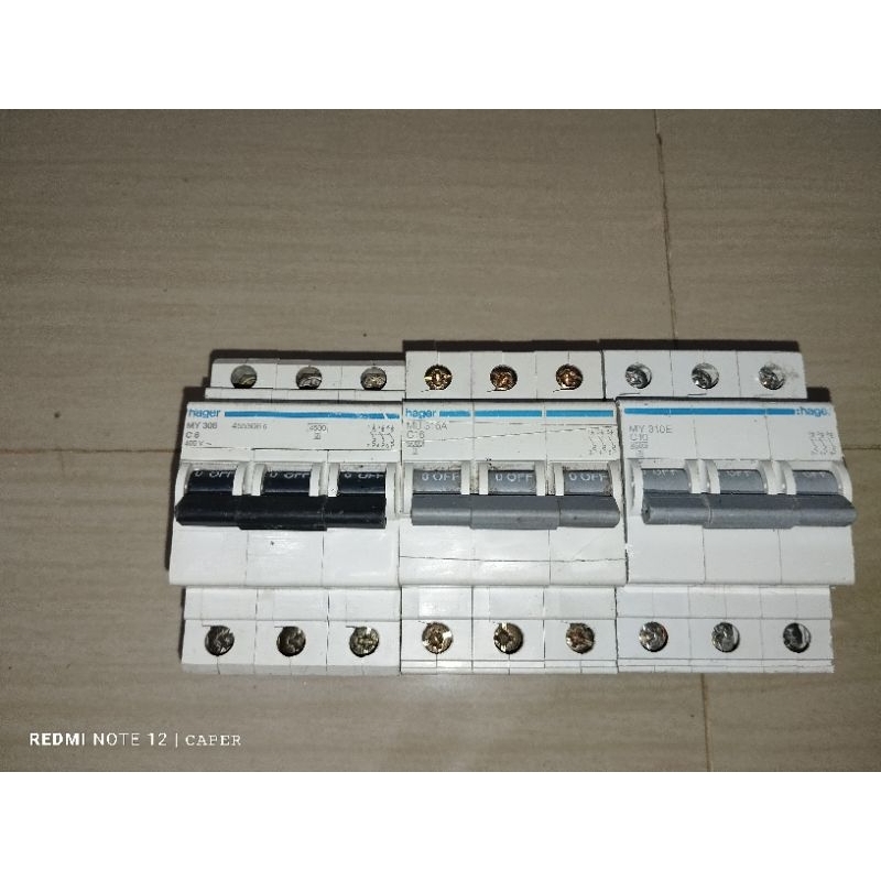 Jual MCB hager 3 phase second normal | Shopee Indonesia
