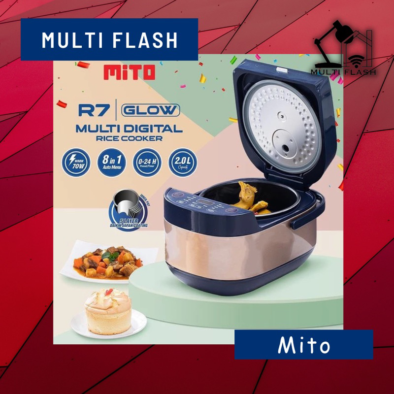 Jual MITO Rice Cooker Multi Digital R7 Glow 8 in 1 - Kapasitas 2 Liter ...