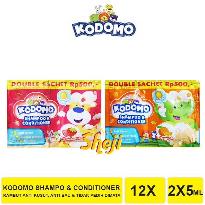 Jual KODOMO SHAMPO & CONDITIONER 1 RENCENG ISI 12 SACHET | Shopee Indonesia