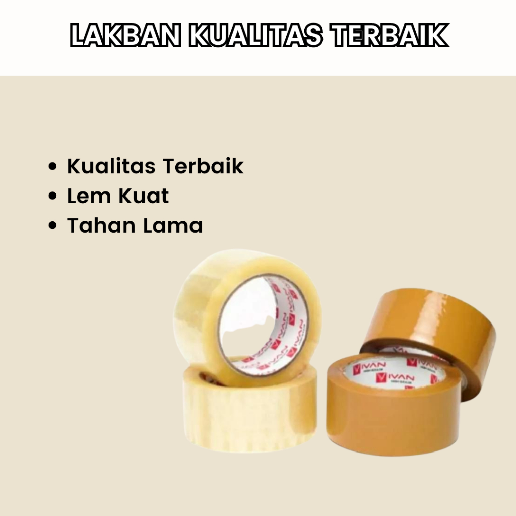 Jual Lakban Bening 100 Yard - Lakban Cokelat 100 Yard Ekonomis Lakban ...