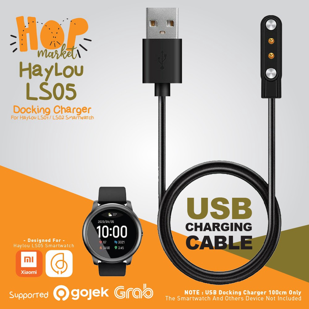 Jual Potongan 35 SIKAI Original USB Charger for Haylou Solar LS5 Smartwatch LS 5 A86 | Shopee ...