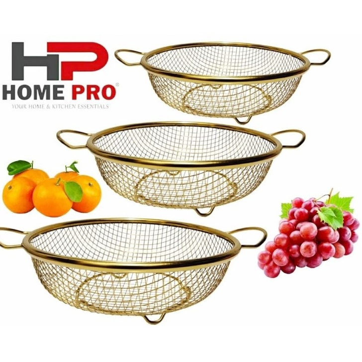 Jual Peniris Gorengan Makanan Tirisan minyak Seaa Stainless Steal Gold ...