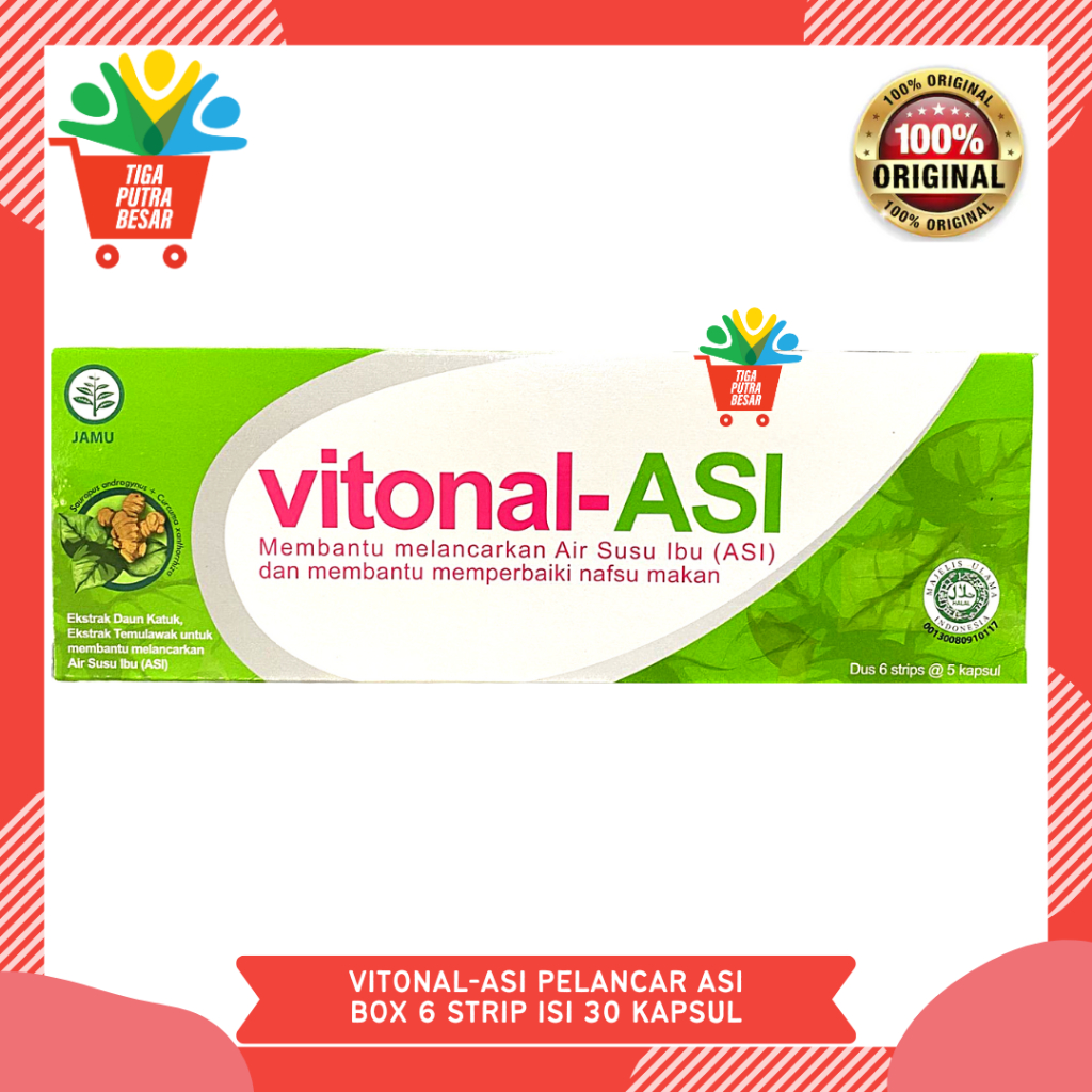 Jual VITONAL ASI PELANCAR ASI BOX 6 STRIP ISI 30 KAPSUL | Shopee Indonesia