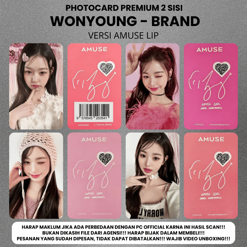 Jual (ISI 3/4/6 PCS) Photocard WONYOUNG IVE - Potocard PC Premium 2 Sisi Kartu Kpop Merch ...