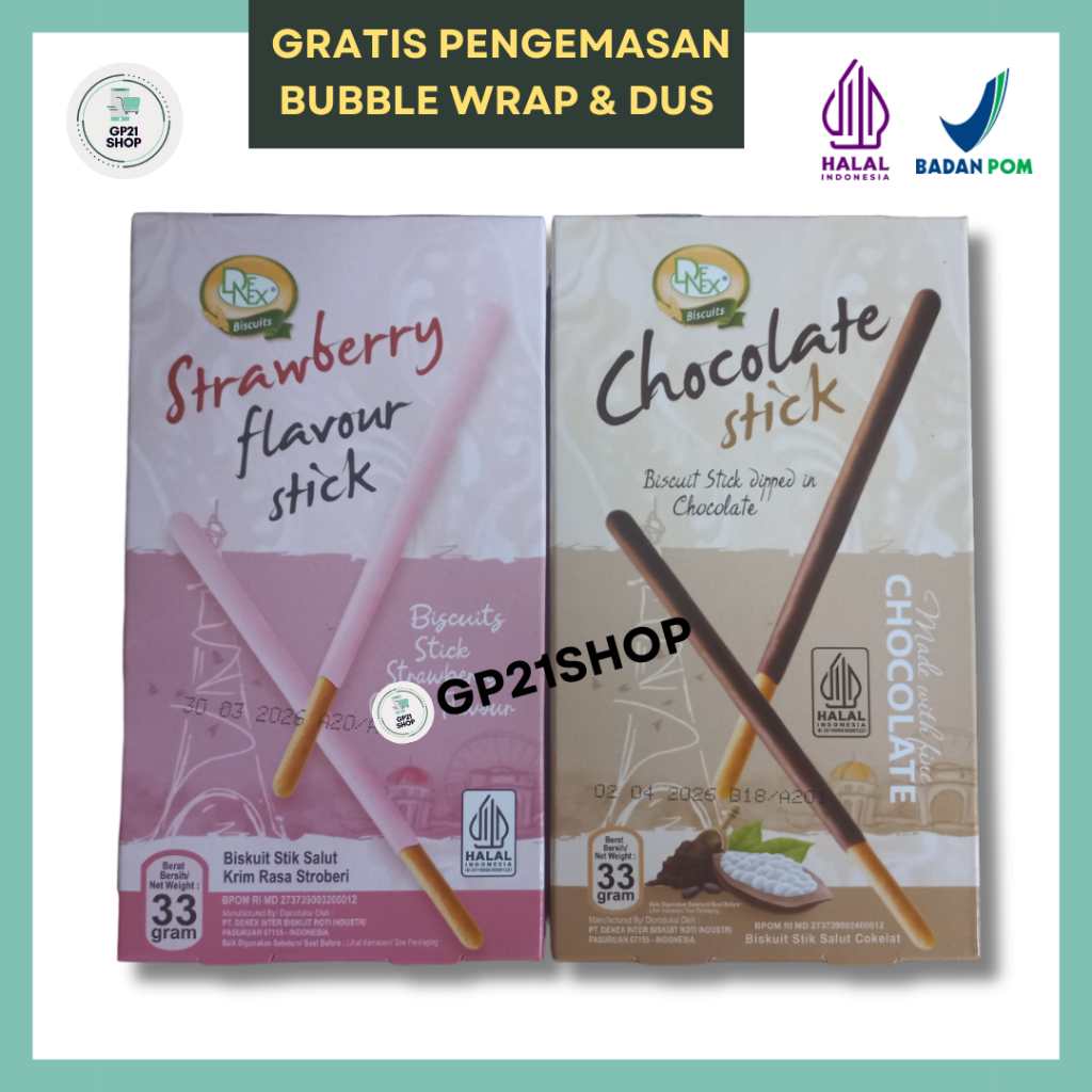 Jual Denex Stick Poki Coating Box 33gr - Biskuit Stik Coklat Strawberry ...