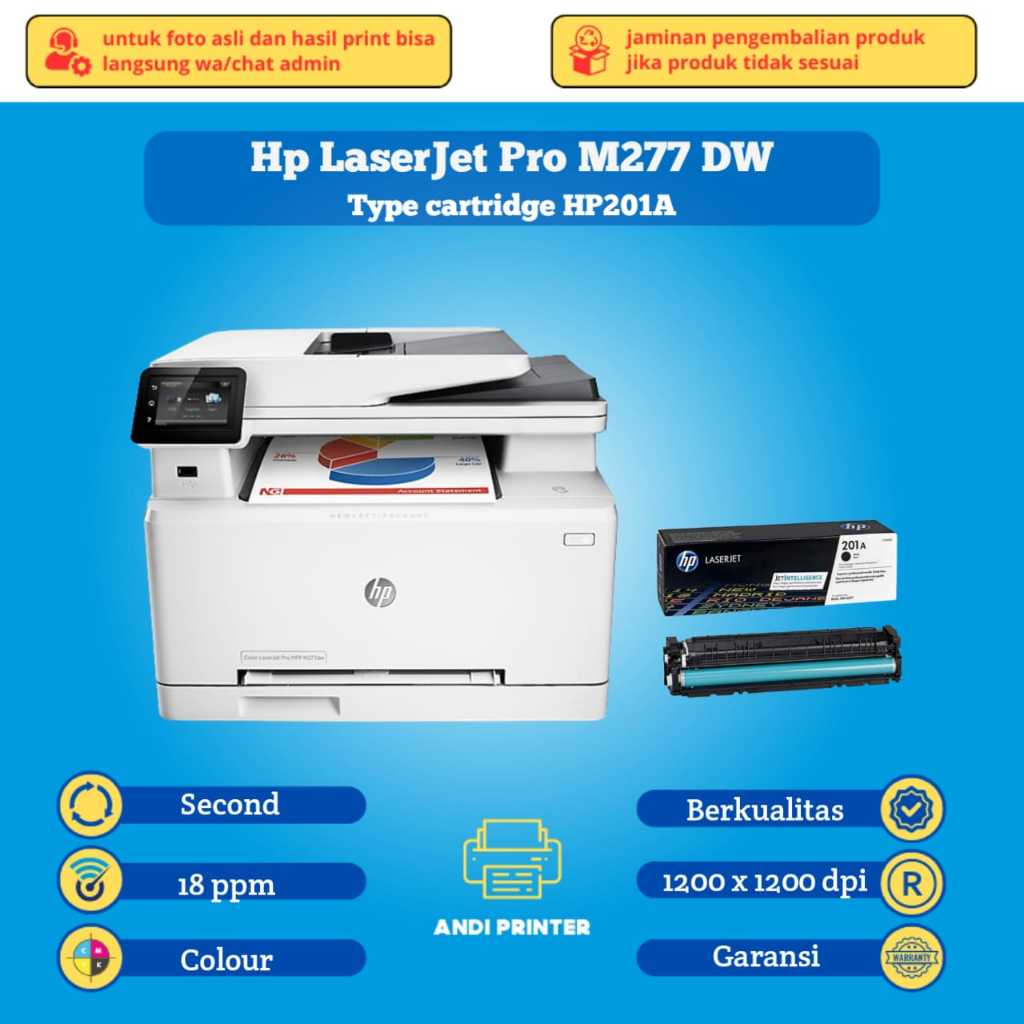 Jual Printer HP color laserjet pro m277dw duplex wifi | Shopee Indonesia