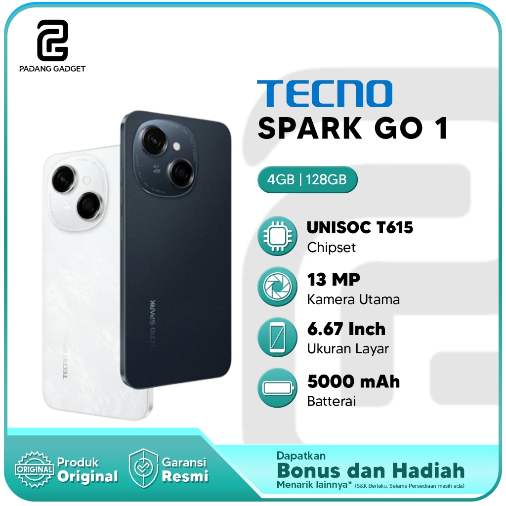 Jual TECNO SPARK GO1 4+4/64GB | 4GB+4GB+128 Hp Android Smartphone Original Garansi Resmi ...