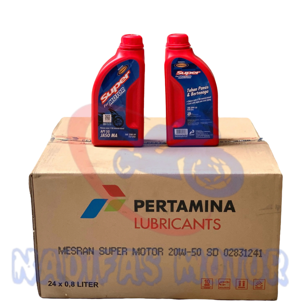 Jual Oli PERTAMINA MESRAN SUPER MOTOR Original 0.8 L 20W-50 Perdus Isi ...
