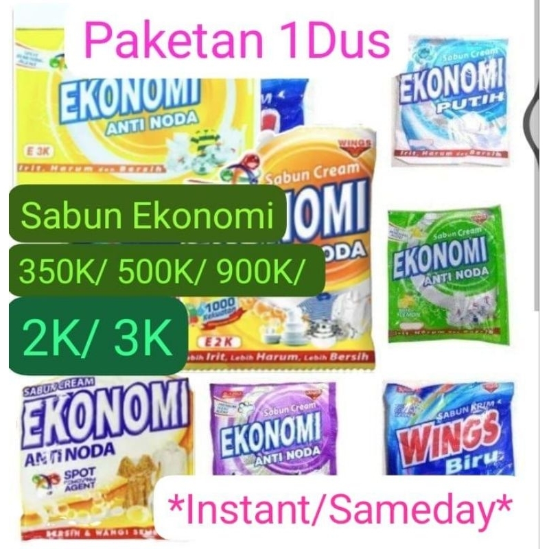 Jual Sabun Cream Ekonomi Dan Wings Paketan Per Dus Kode 350K, 500K ...