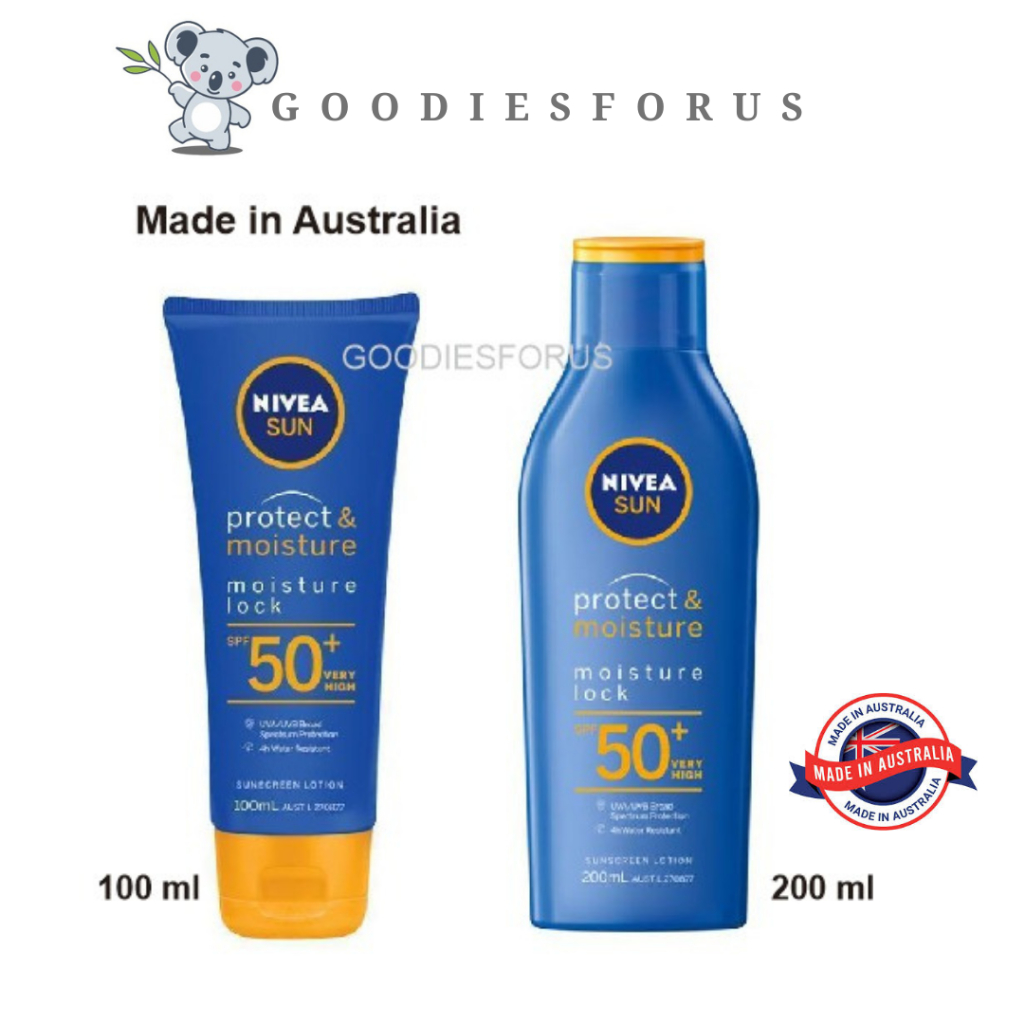 Jual Nivea Sunscreen Moisturiser Lotion Spf50+ & Vitamin E 100ml/200ml ...
