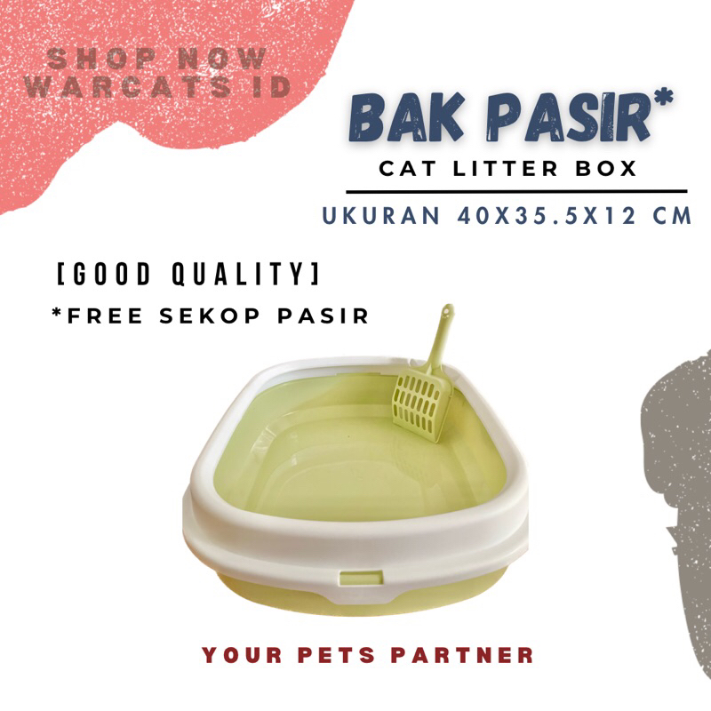 Jual Cat Litter Box - Bak Pasir Kucing Litter Box Kucing (1 pcs ...