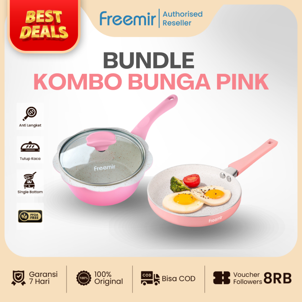 Jual Original KOMBO HARUM freemir Set 2 Pcs Wajan Panci 16 Cm Anti ...