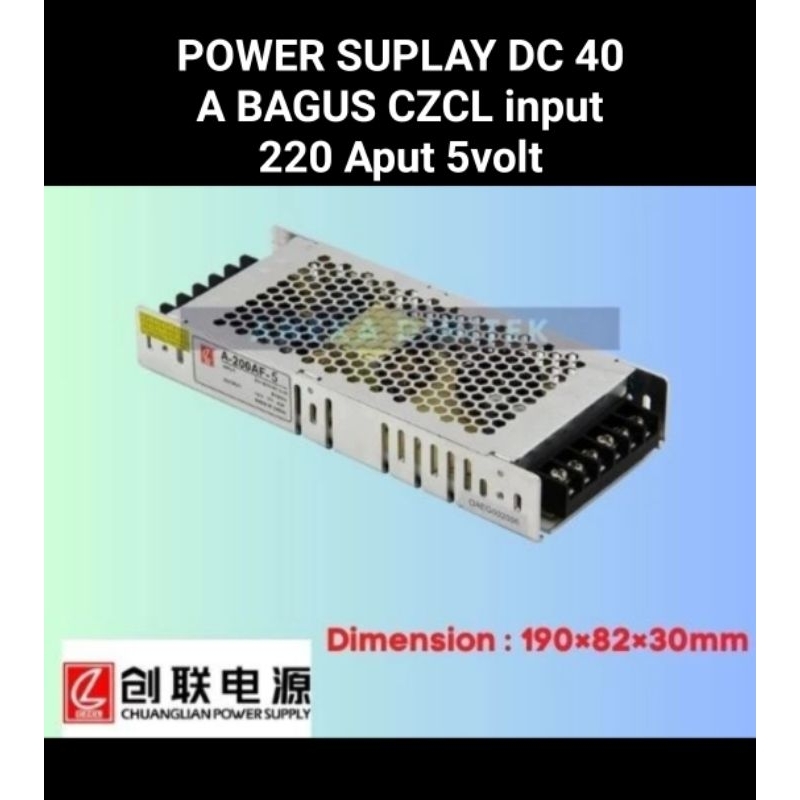 Jual Switching Power Supply PSU Tipis 5V 40A czcl Slim | Shopee Indonesia