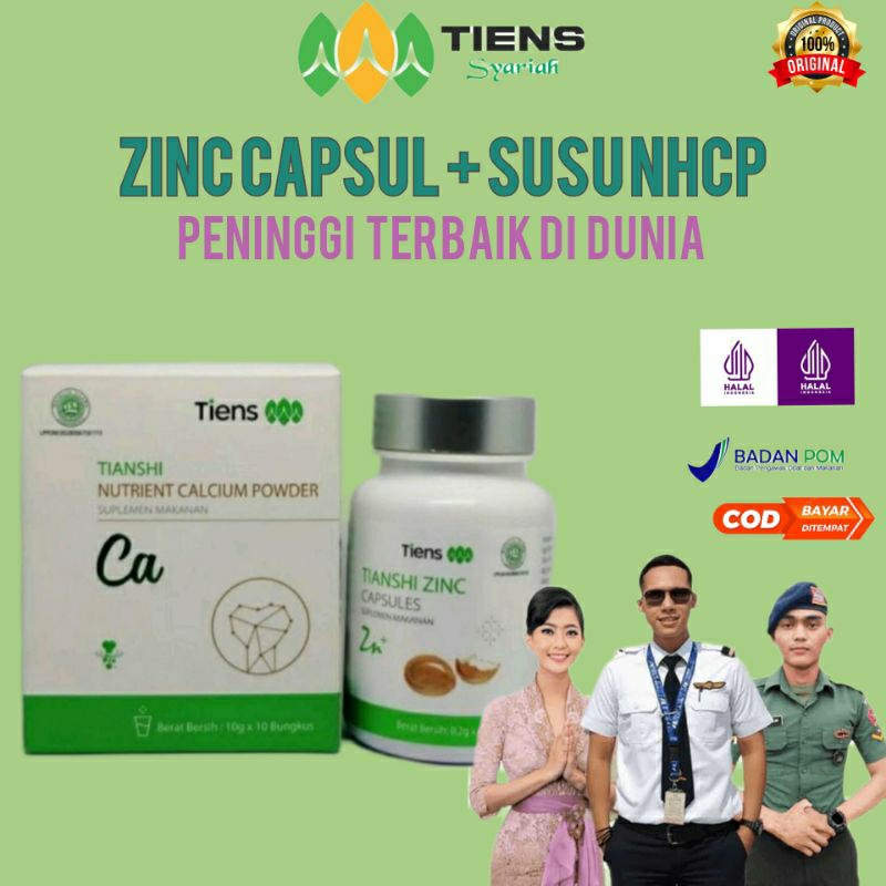 Jual Tiens Peninggi Badan Original Zinc Capsul Dan Susu NHCP | Shopee ...