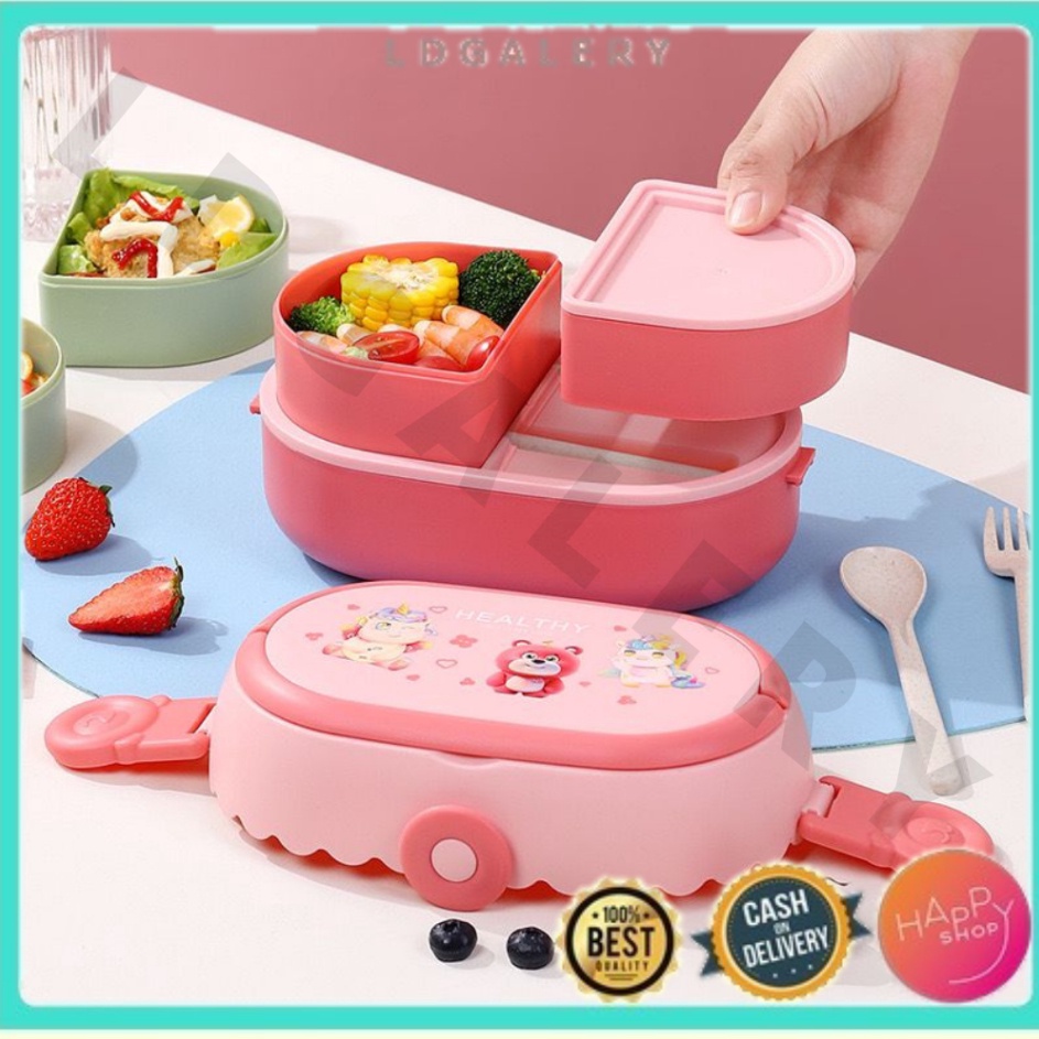 Jual Harga Spesial LDG SS41 LUNCH BOX BENTO SET WITH CUTLERY TEMPAT ...
