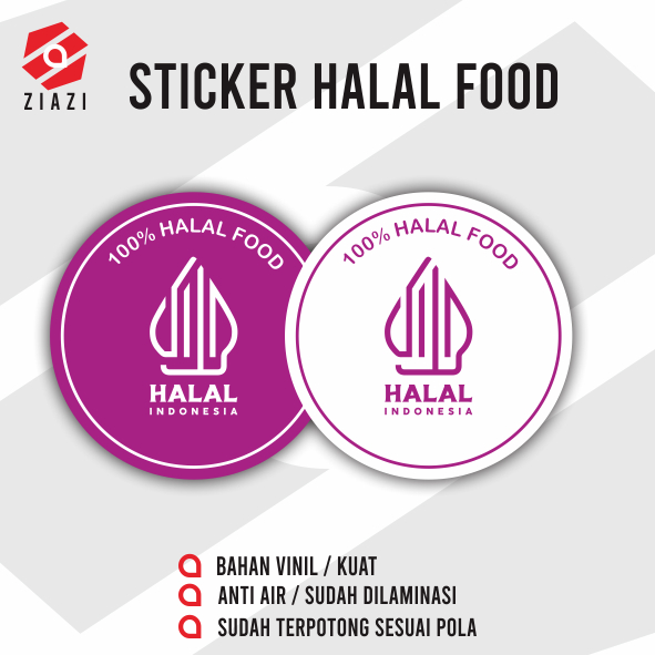 Jual Sticker Logo Halal, Sticker Untuk Gerobak, Sticker Halal Food ...