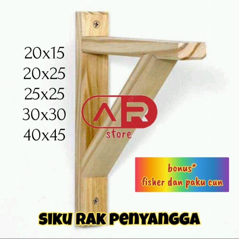 Jual Penyangga rak siku kayu | Shopee Indonesia