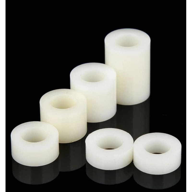 Jual 10 bj Plastic washer bushing spacer M6 lubang 6 mm tinggi 5mm 6mm ...