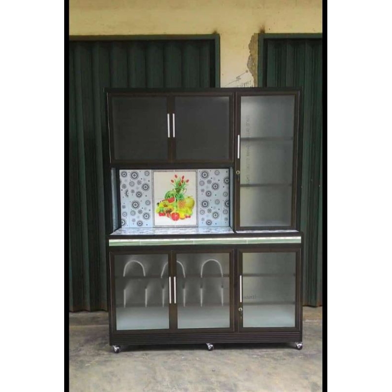 Jual lemari dapur alumunium/kitchenset/lemari | Shopee Indonesia
