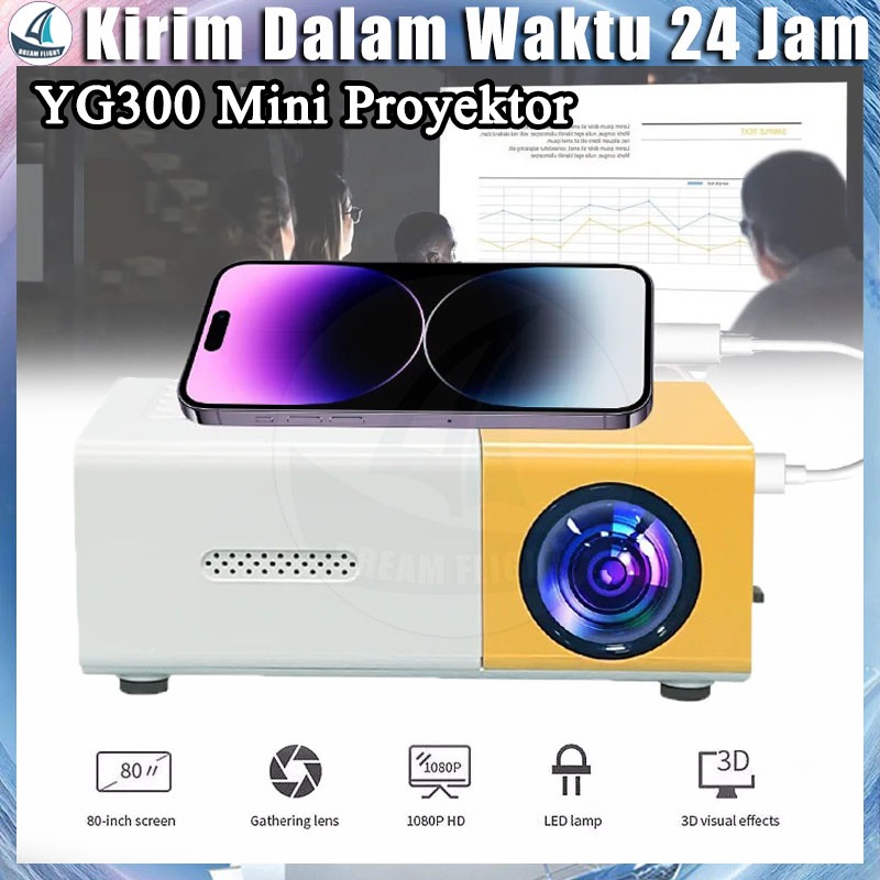 Jual 【Barang Spot】Proyektor YG300 Portable Led Mini Proyektor HD ...