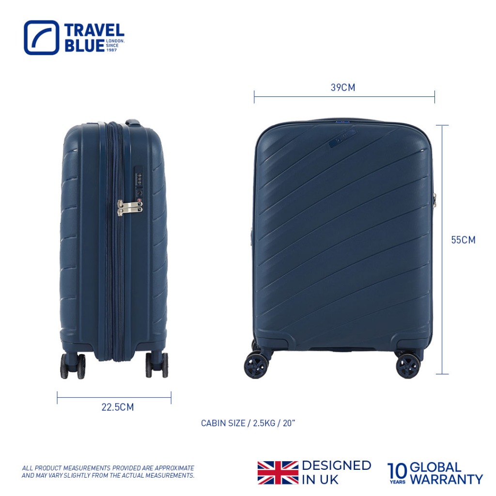 Jual Travel Blue Adventure Koper | Luggage | Cabin 20 inch - Navy ...
