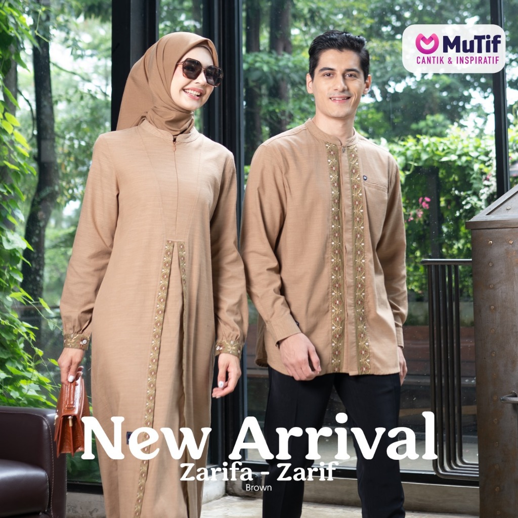 Jual COUPLE MUTIF | Zarifa Brown | Zarif Brown | Couple Series | Dress ...