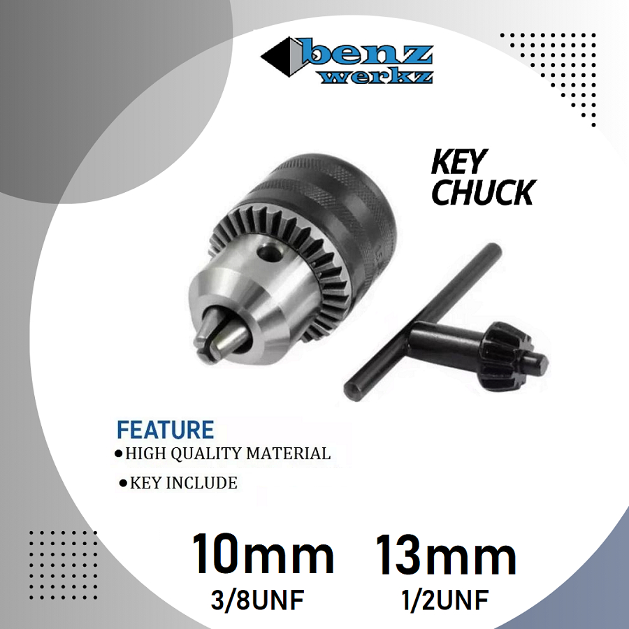 Jual Drill Chuck / Kepala Bor 10 mm 13 mm Drat 24 UNF Drill Chuck 3/8 ...