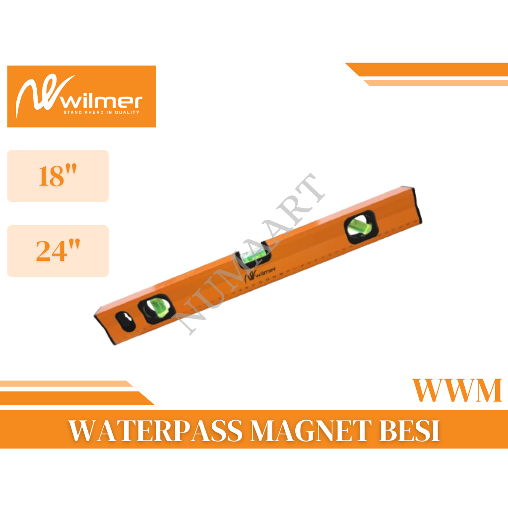 Jual WILMER WWM / WATERPASS MAGNET PLAT BESI 18" 24" ALUMINIUM 18 24 ...
