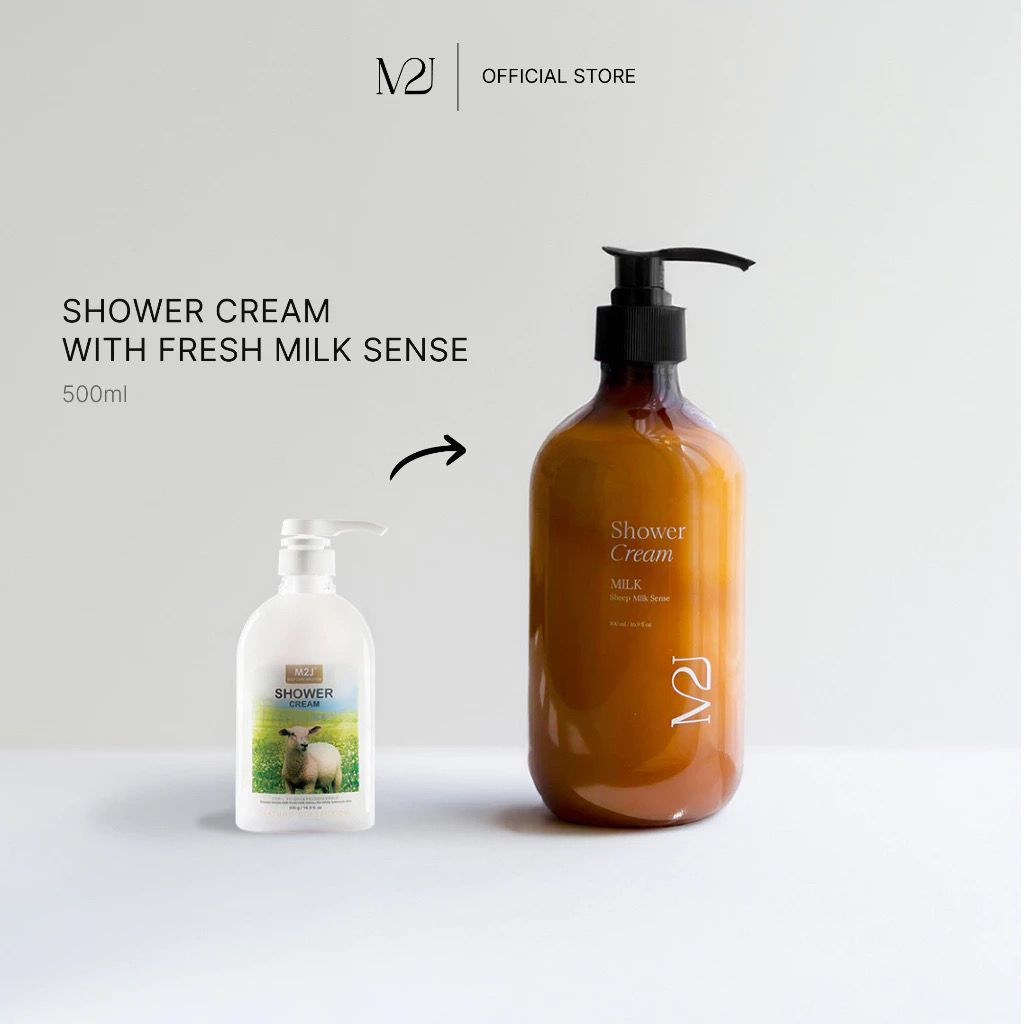 Jual M2J SHOWER CREAM FRESH MILK SENSE 500G | Shopee Indonesia