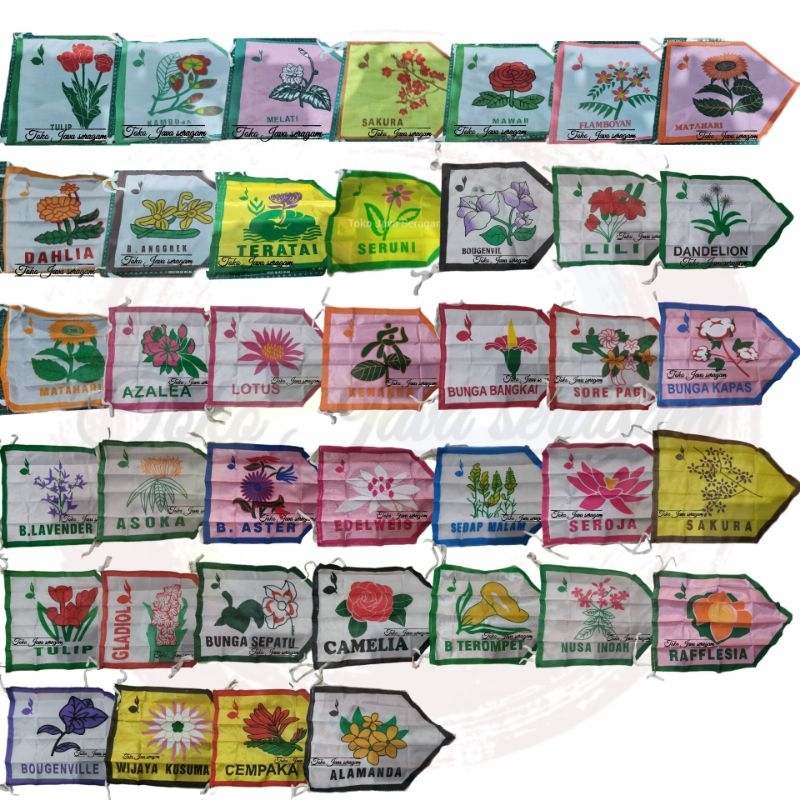 Jual Bendera 1 pcs Regu Penggalang Putri Tumbuhan Bunga Tanaman Satuan ...