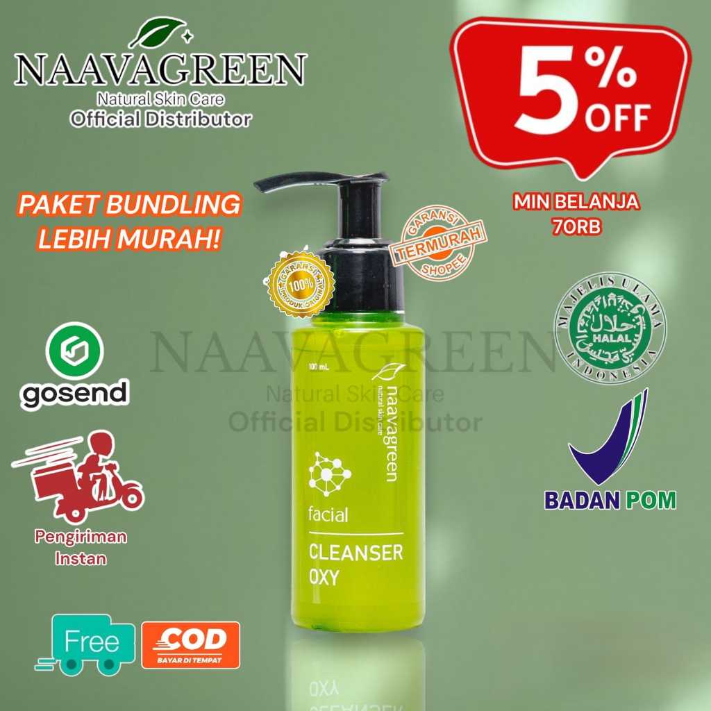 Jual NAAVAGREEN FACIAL WASH CLEANSER OXY/ FACIAL WASH OXY NAAVAGREEN ...