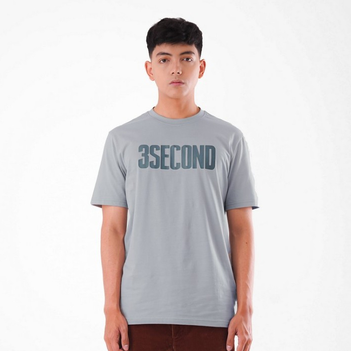 Jual 3Second Kaos Pria Katun Lengan Pendek Typography OL-421223 | Shopee Indonesia