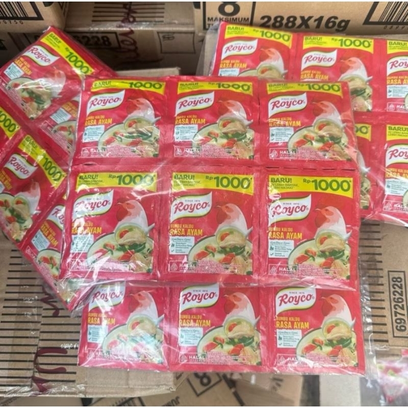 Jual ROYCO SACHET RASA AYAM DPT 12PCS 16gr brg ecer seribu | Shopee ...