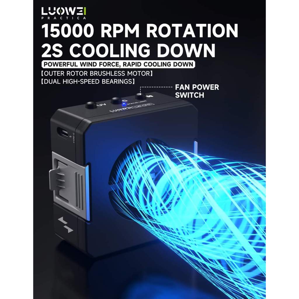 Jual LUOWEI BLACK PANTHER COOLING AND EXHAUST FAN LW CF01 | Shopee Indonesia