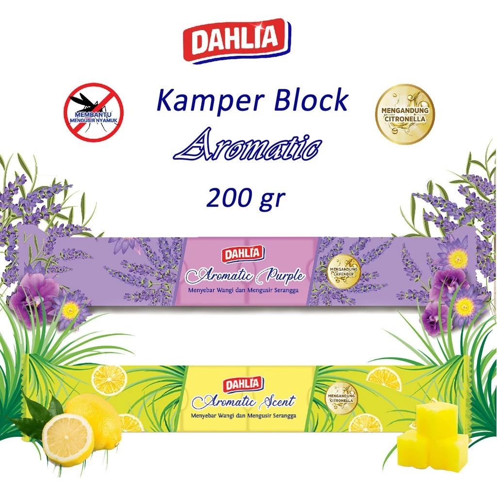 Jual Dahlia Kamper Aromatic Scent 200gr / 6 Cube Dahlia Aromatic Scent ...