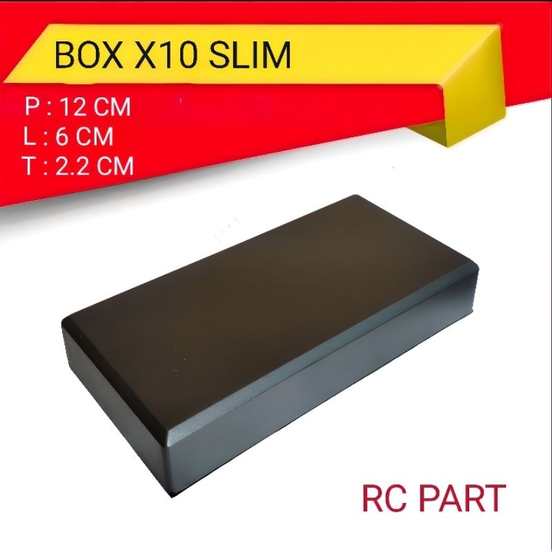 Jual [NEW] BOX HITAM SLIM X10 UKURAN 12CM x 6CM x 2.2CM | Shopee Indonesia