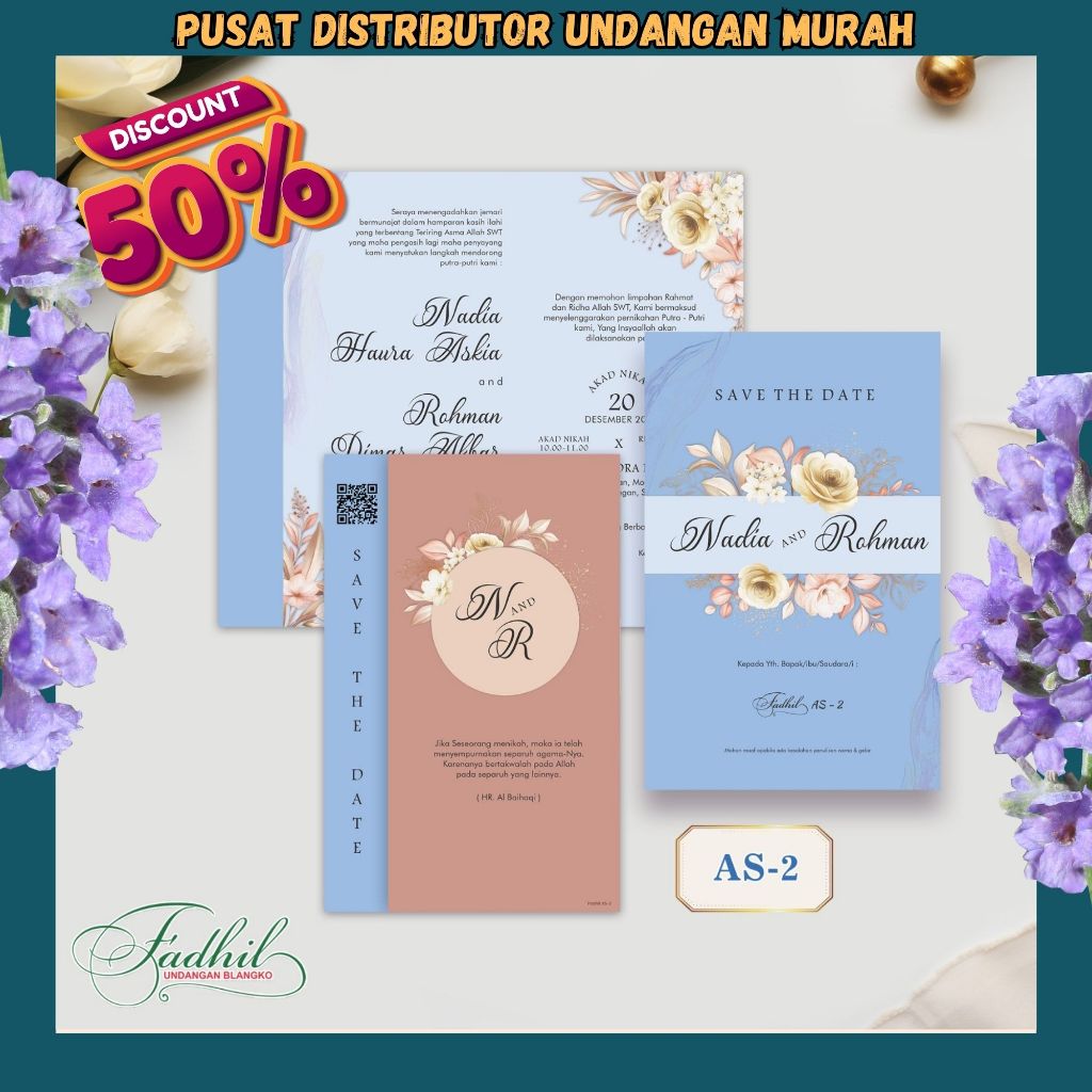 Jual Blangko Undangan Fadhil AS 2 | Blangko Undangan Murah |Blangko ...