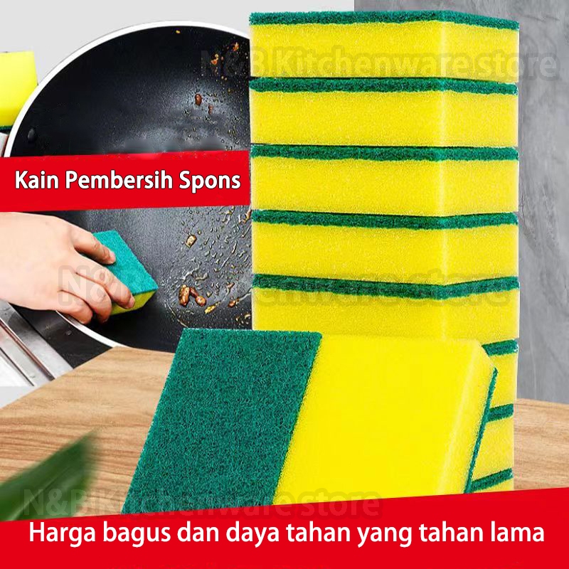 Jual Busa cuci ajaib melayani dua sisi dengan warna kuning dan hijau ...