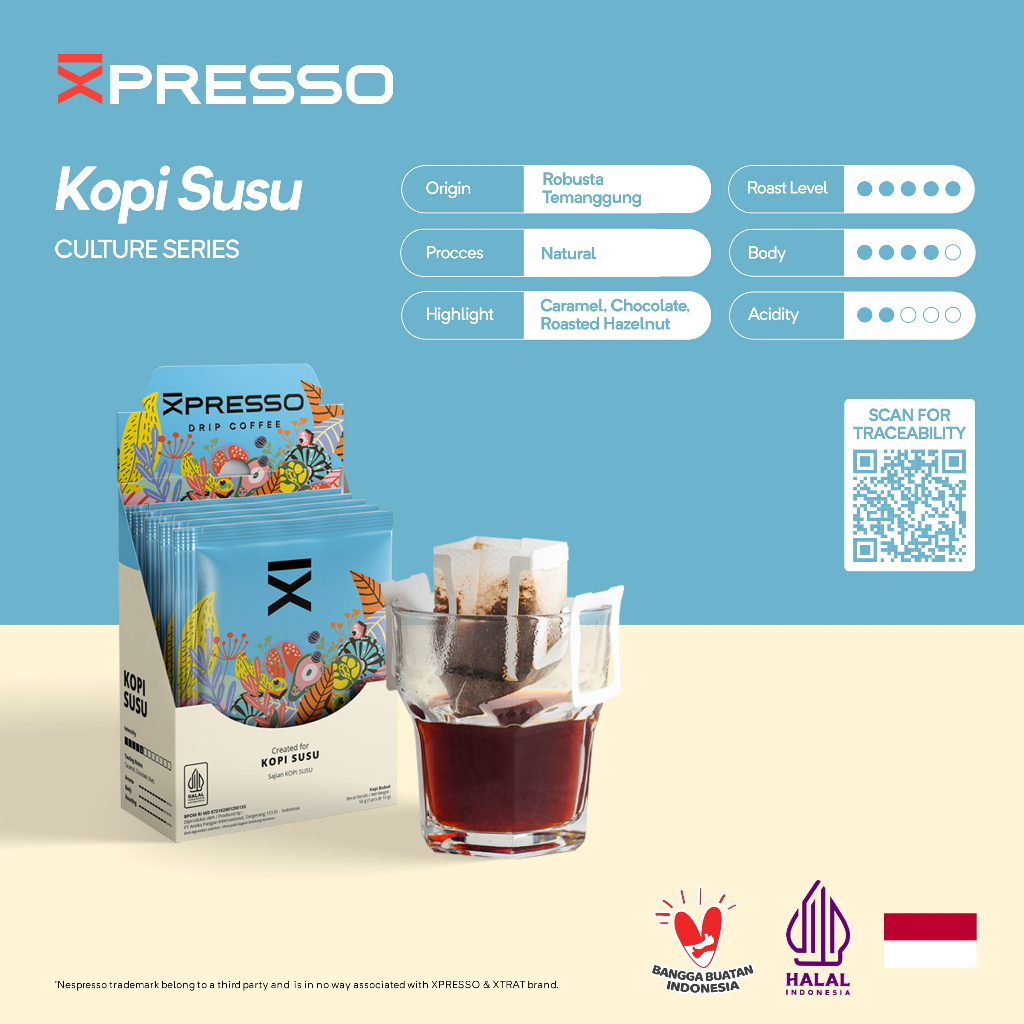 Jual XPRESSO Drip Bag Coffee - Kopi Susu - Kopi Drip 5 Pcs | Shopee ...