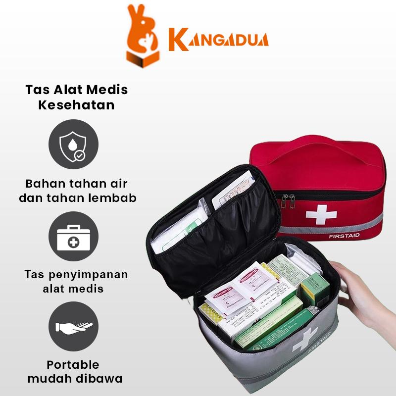 Jual first aid kit medicine strong bag fortable medical kit storage ...